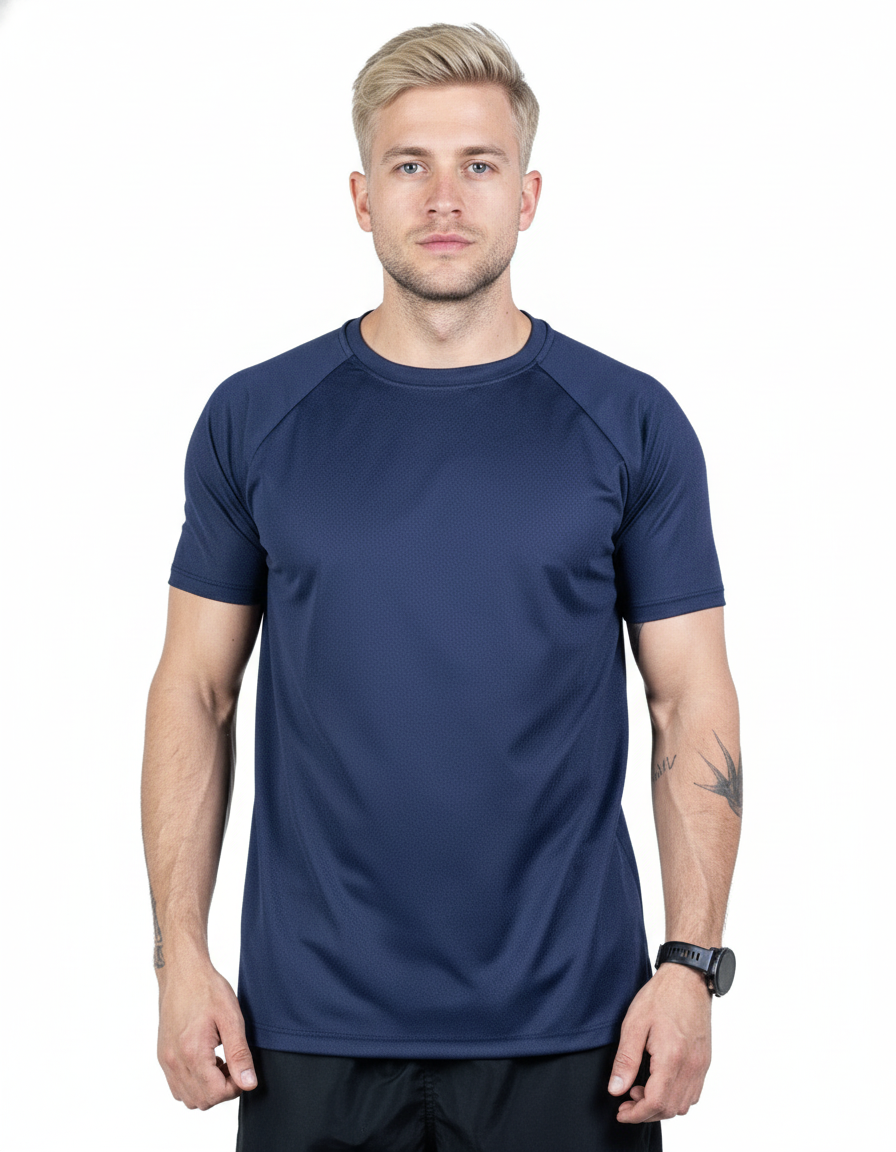 Camiseta Dry Fit Tech UV+ - Marinho – Fit Wear Brasil